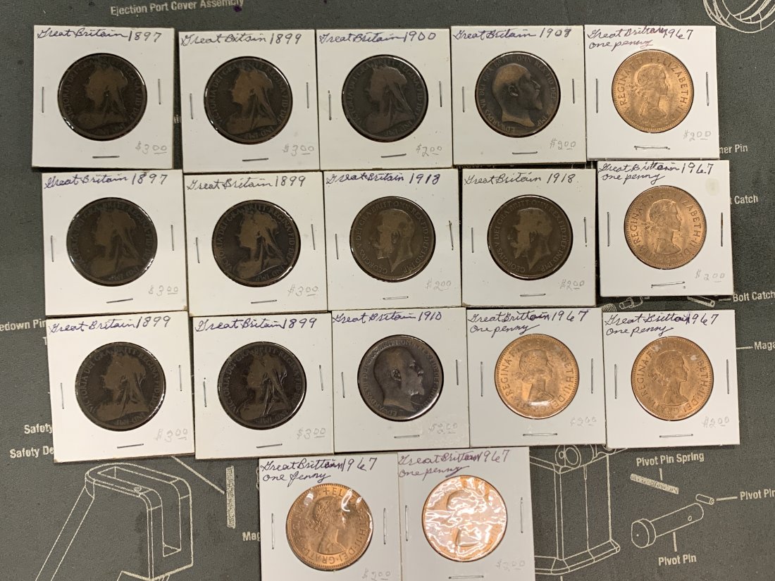 17 Great Britian Coins 1897 1967