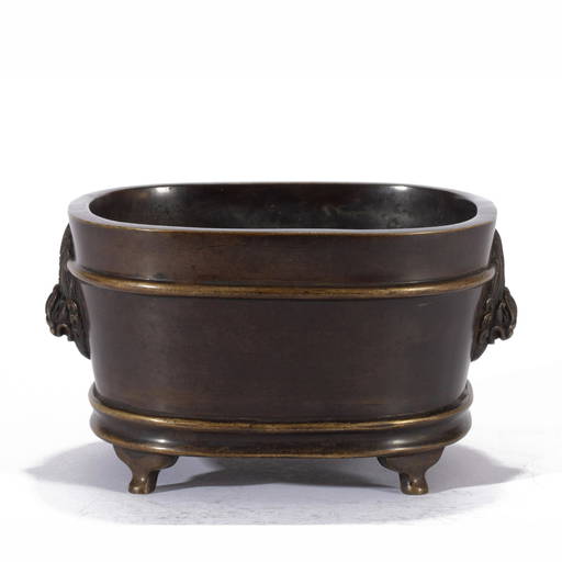 A Bronze Double Handle Censer