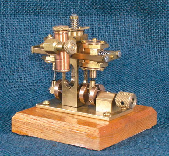 Vertical Twin Oscillating Cylinder Steam Engine