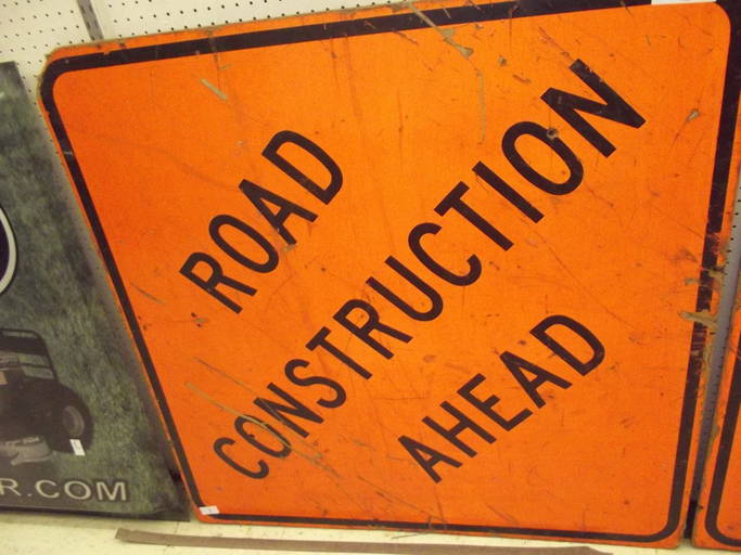 Road Construction Ahead Sign