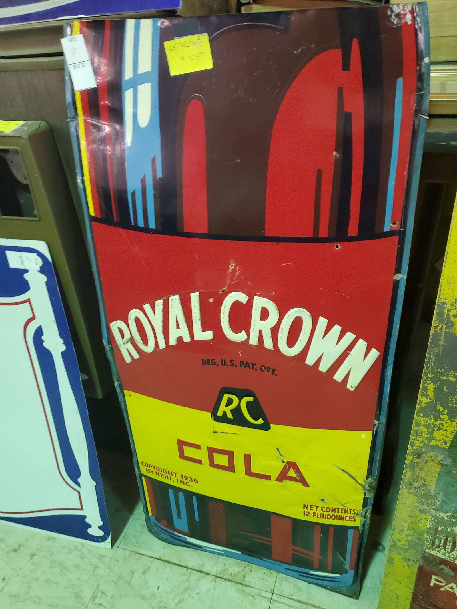 Rc Cola Bottle Sign