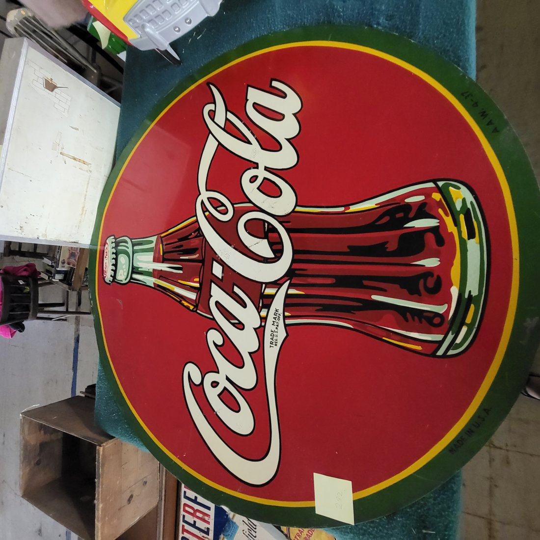 1937 Coca Cola Sign (#0282) on Dec 31, 2022 | Prosperity Auction Co ...