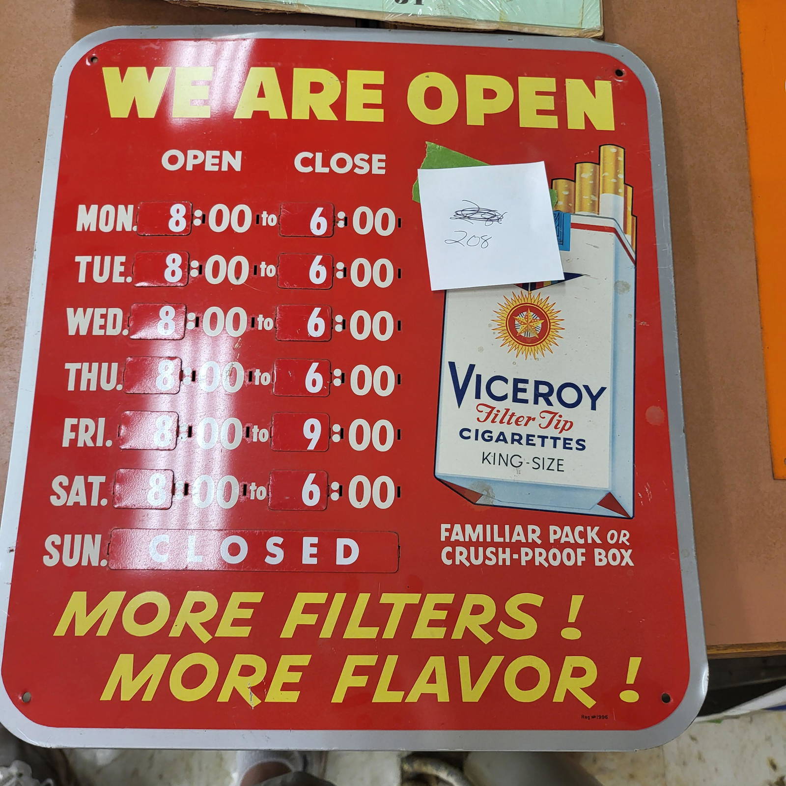 Viceroy Open Closed Sign Auction