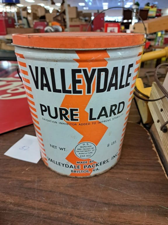 Valleydale Lard Tin