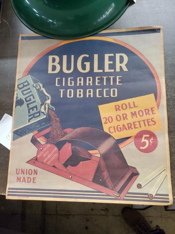 Bugler Cigarette Tobacco Cardboard Add