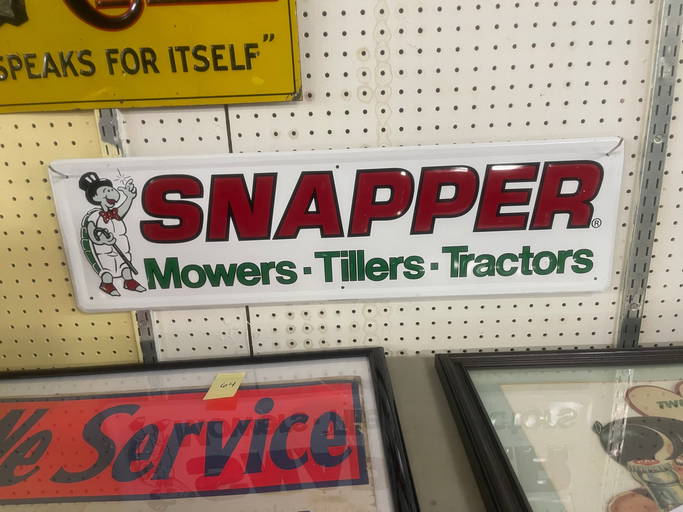 Snapper Mowers, Tillers & Tractors Metal Sign 32" L X 9" H