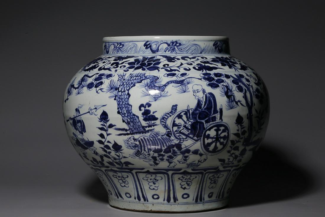 Chinese Blue-and-white Jar, 'gui Gu Zi Xia Shan' Auction