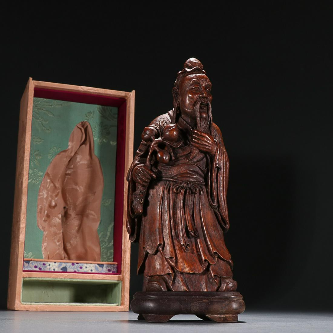 Chinese Bamboo Figure, 'dong Fang Shuo'