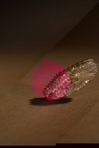 Chinese Red Corundum Pendant, 'auspicious Bird'