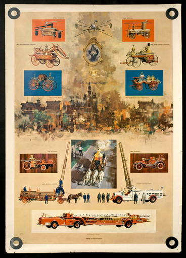 History Of Fire Fighting Poster