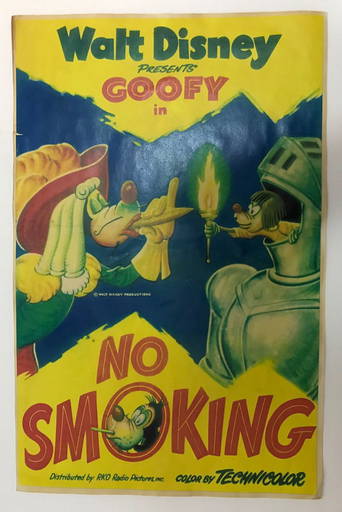 Disney, Goofy, 1951 "no Smoking" Vintage Lobby Poster