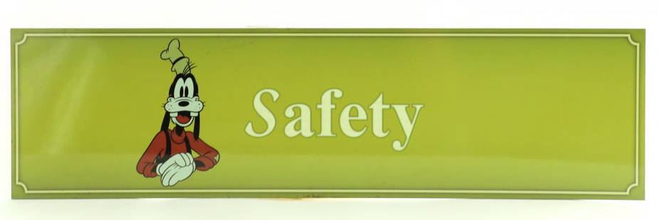 Disneyland Goofy "safety" Park Sign