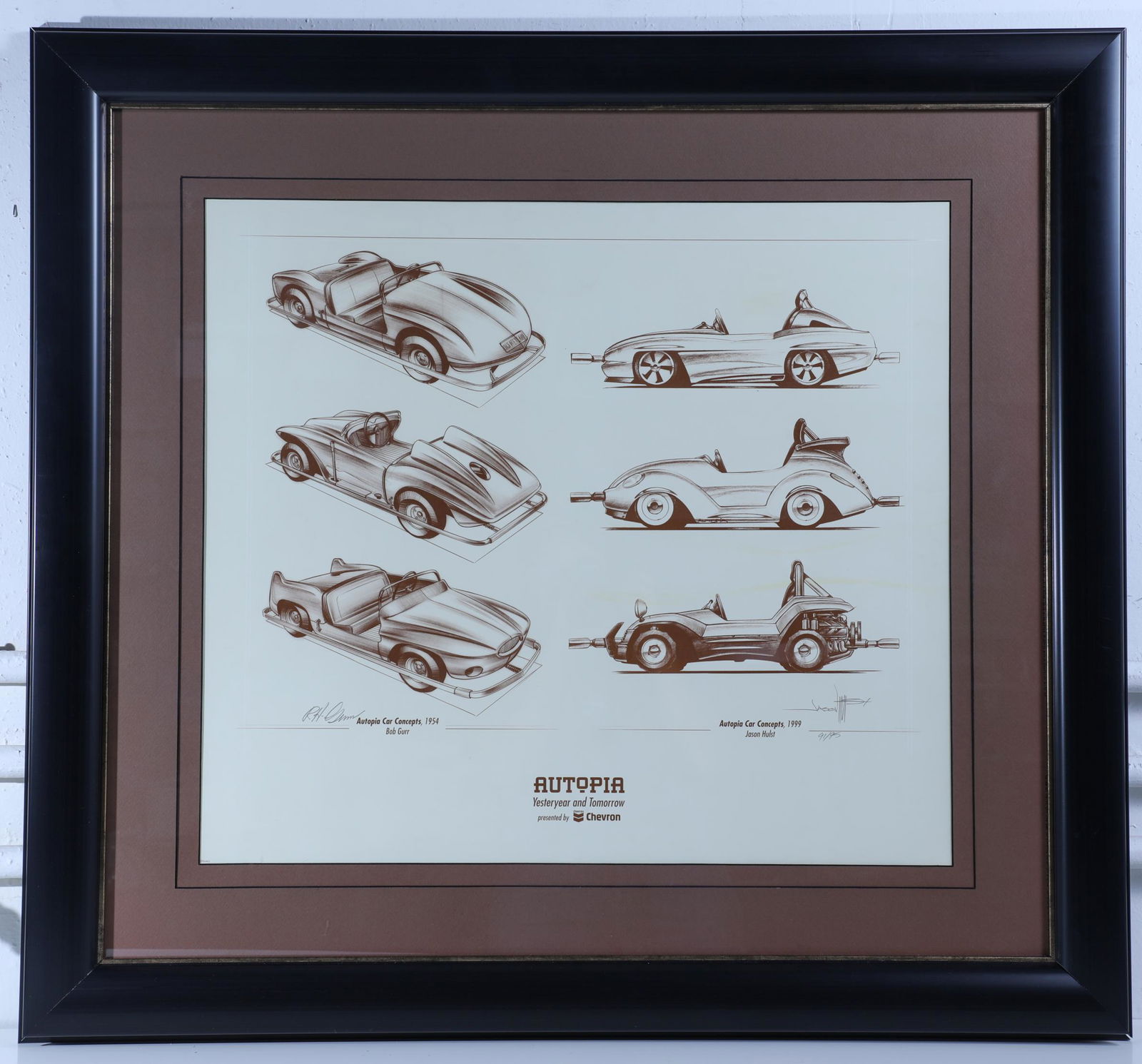 Disneyland Autopia Concept Art Signed Lithograph