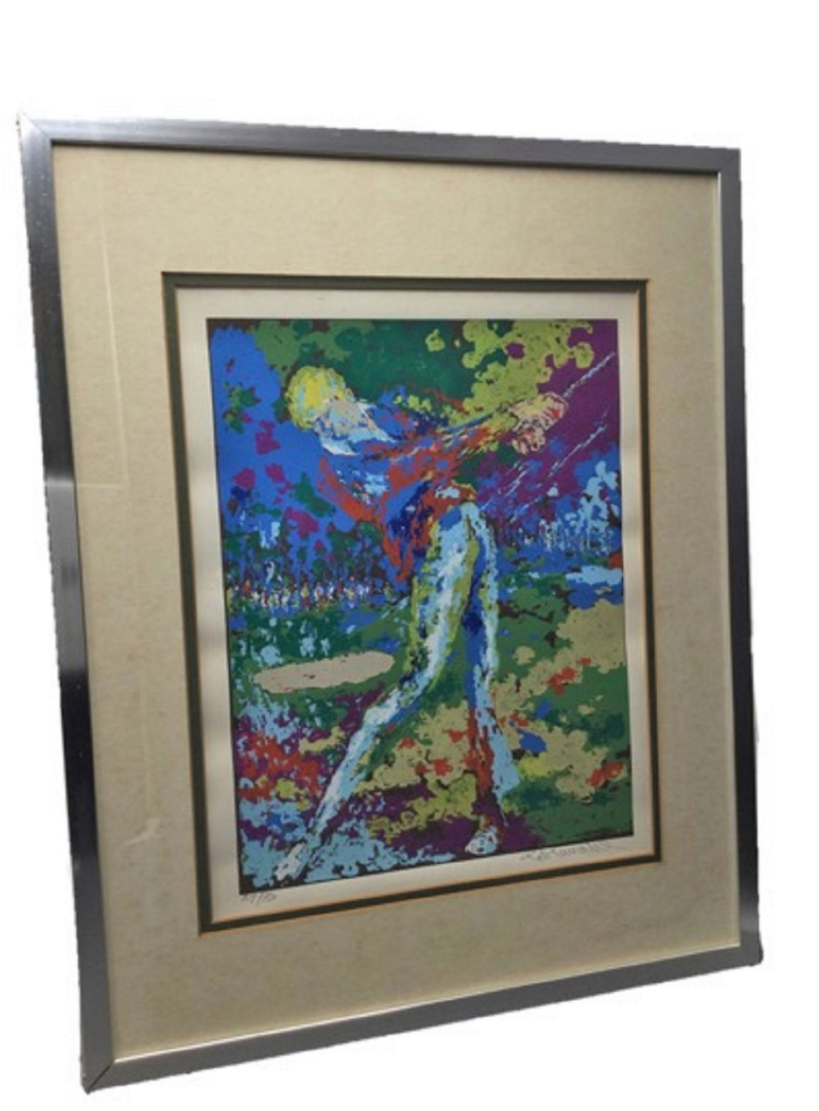 Arnold Palmer Golf Swing Lithograph By Ted Tanabe