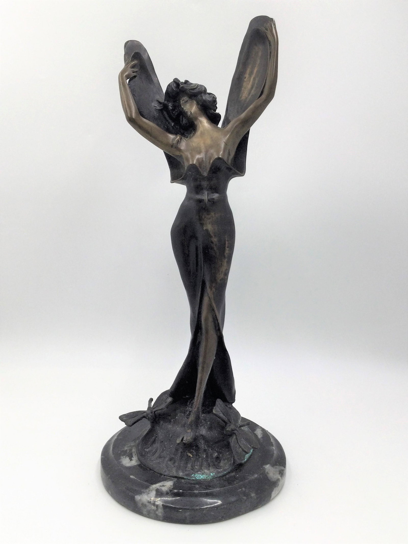 Bronze Statue Libellule Dragonfly Girl After Bossin