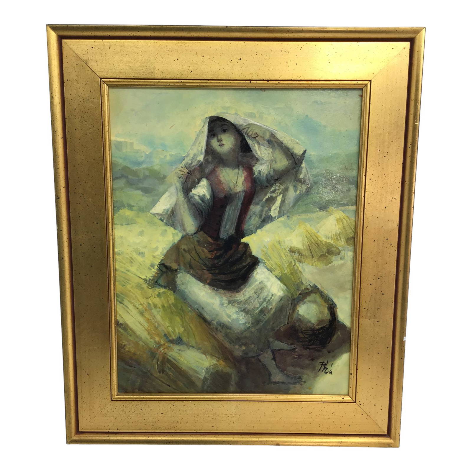 Pica Signed Oil On Board Portrait Auction