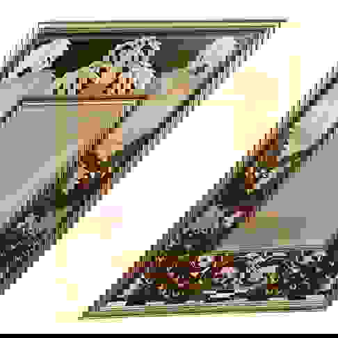 Wooden Mop Inlaid Mirror Artist Signed Auction