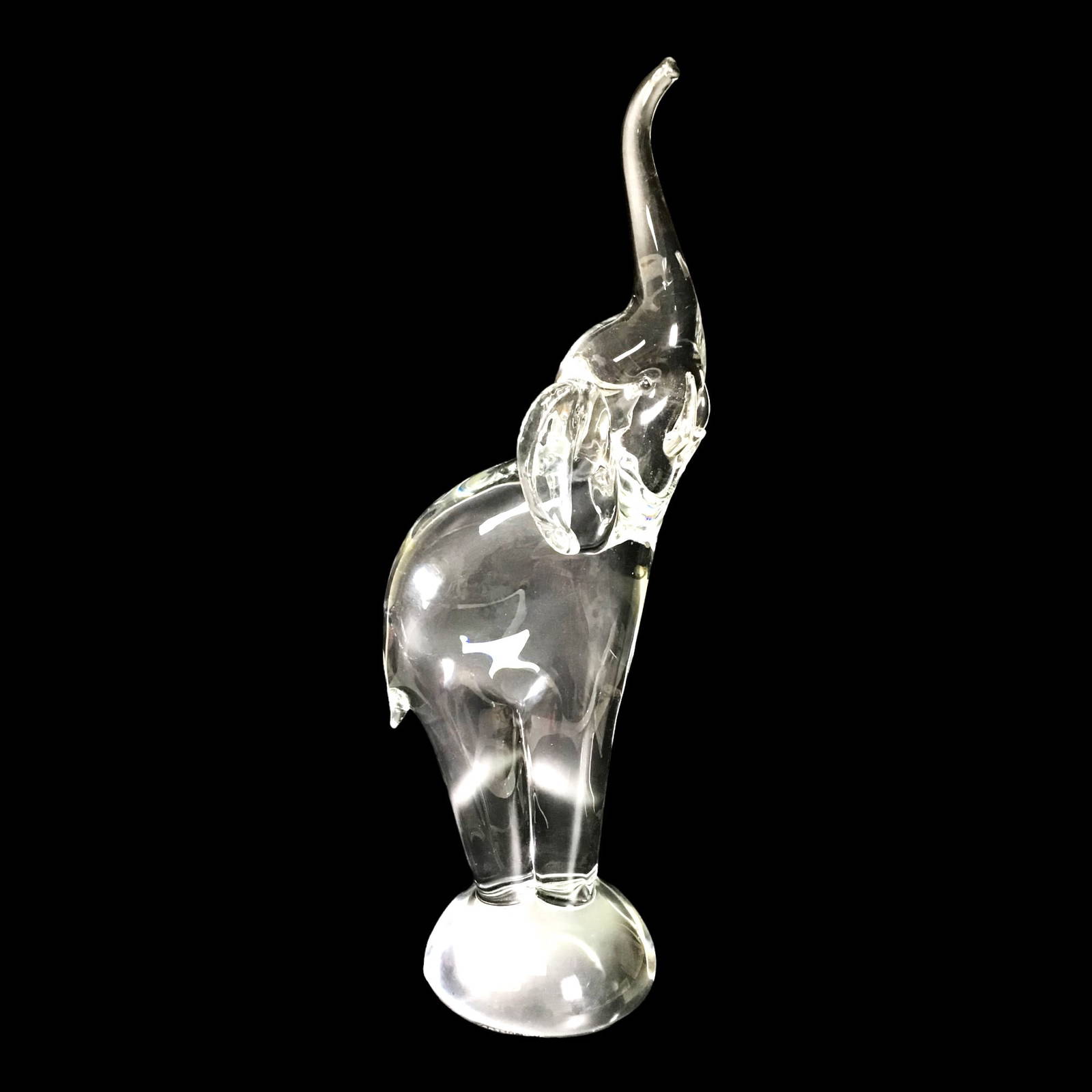 Oggetti Italy Signed Glass Large Elephant Auction