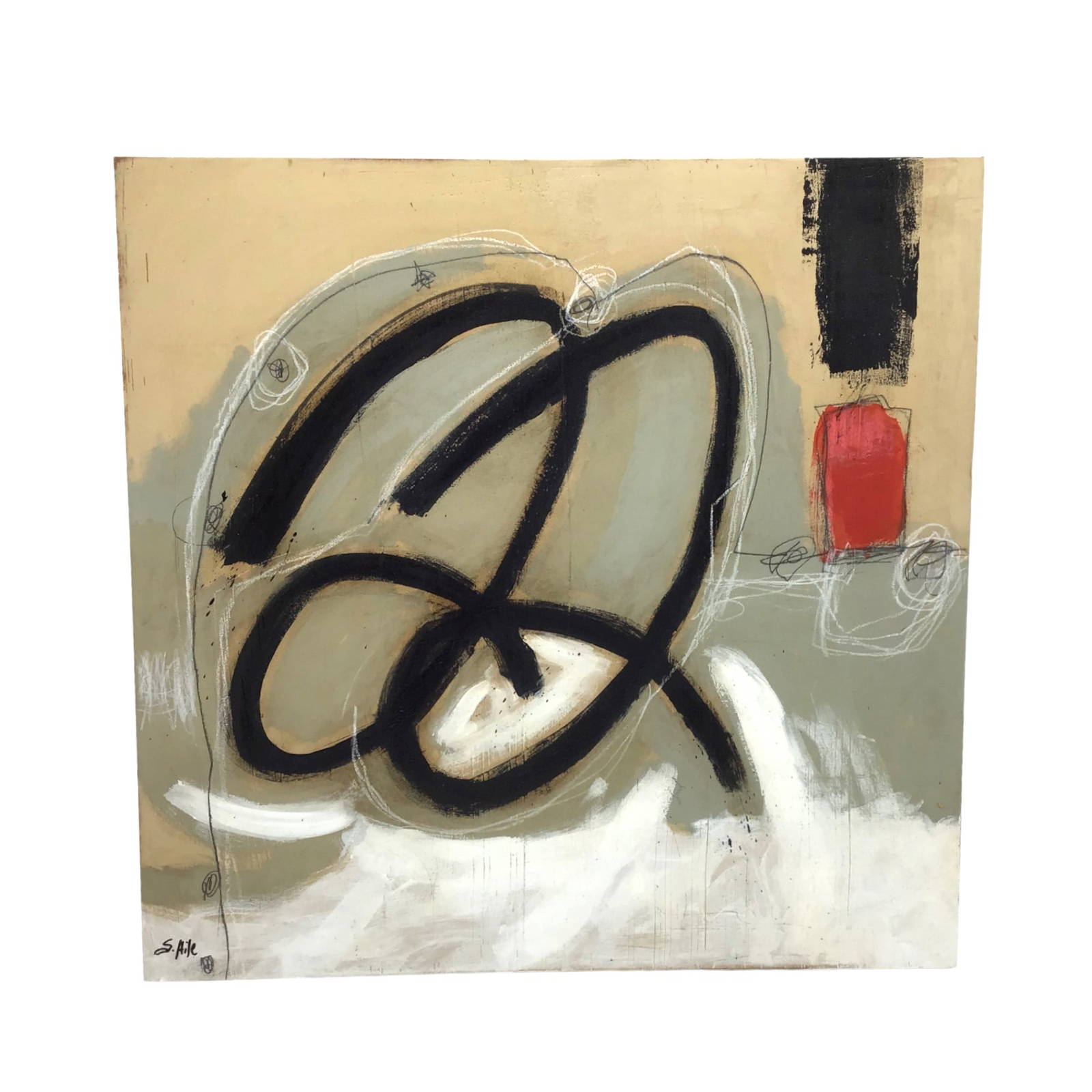 Scott Hile (american) Signed Mixed Media On Wood Contemporary Art ...