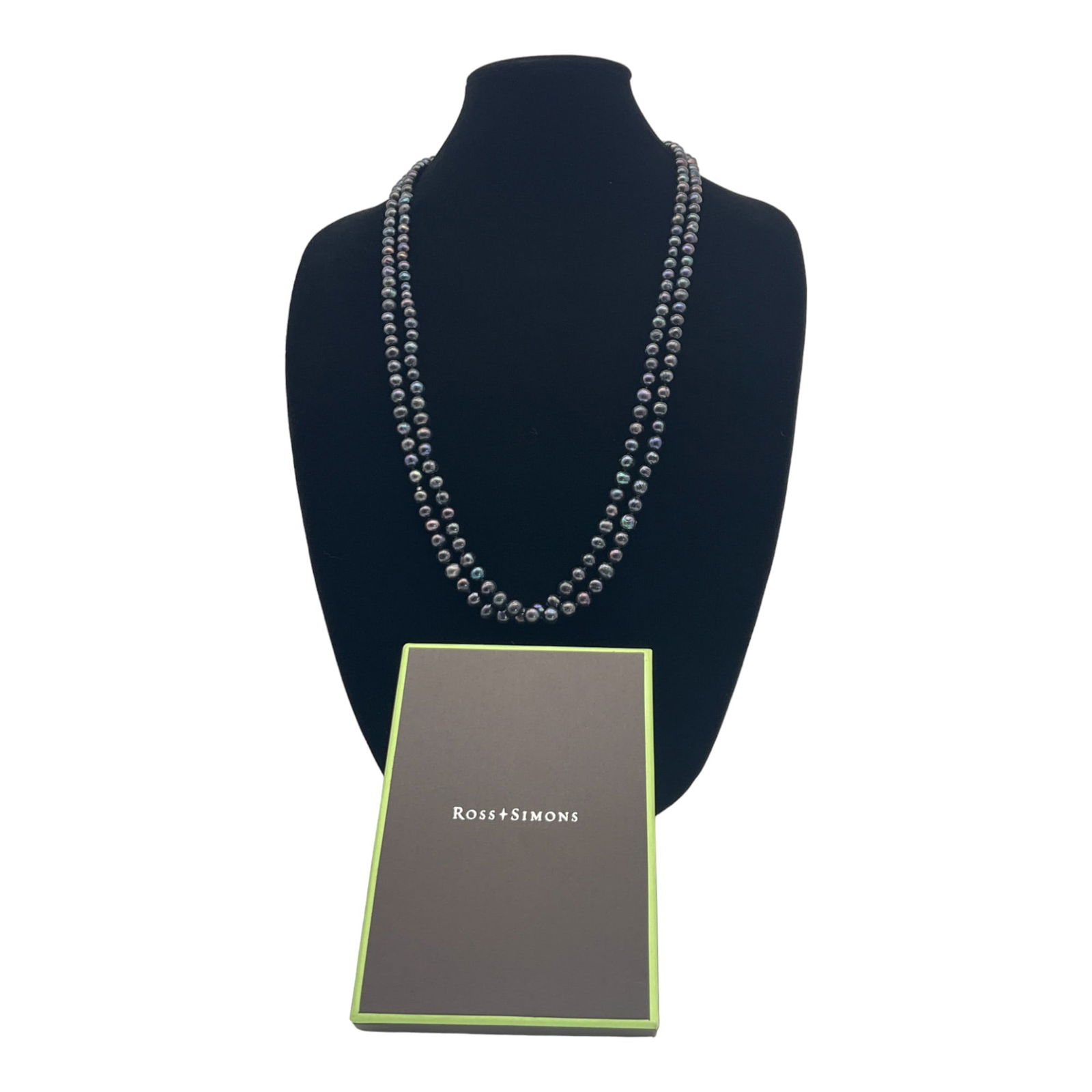 Ross Simons Black/purple Endless Pearls Necklace Auction