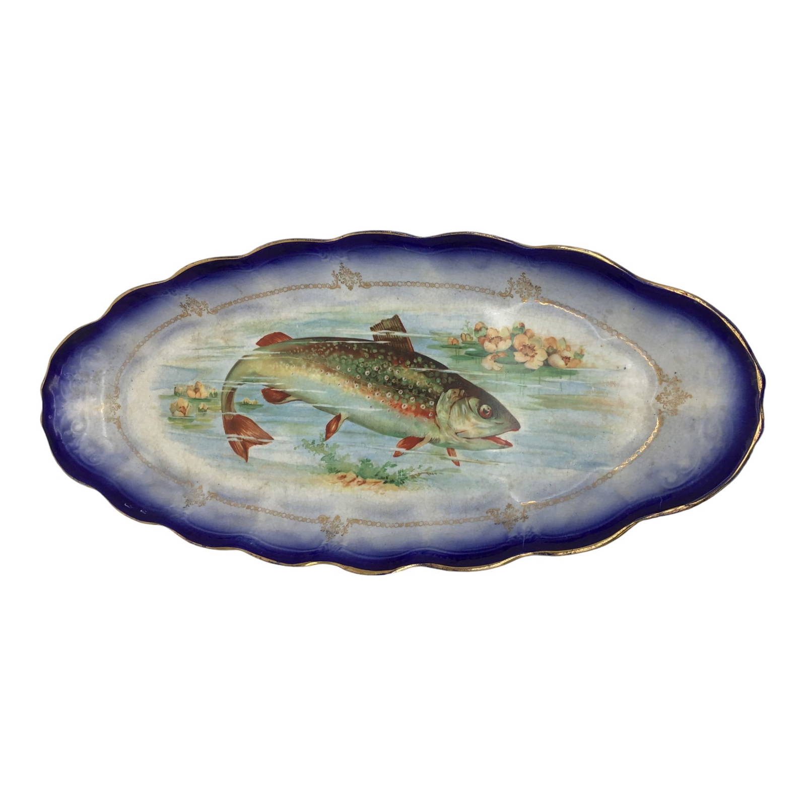Sterling China Fish Platter Rainbow Trout Auction