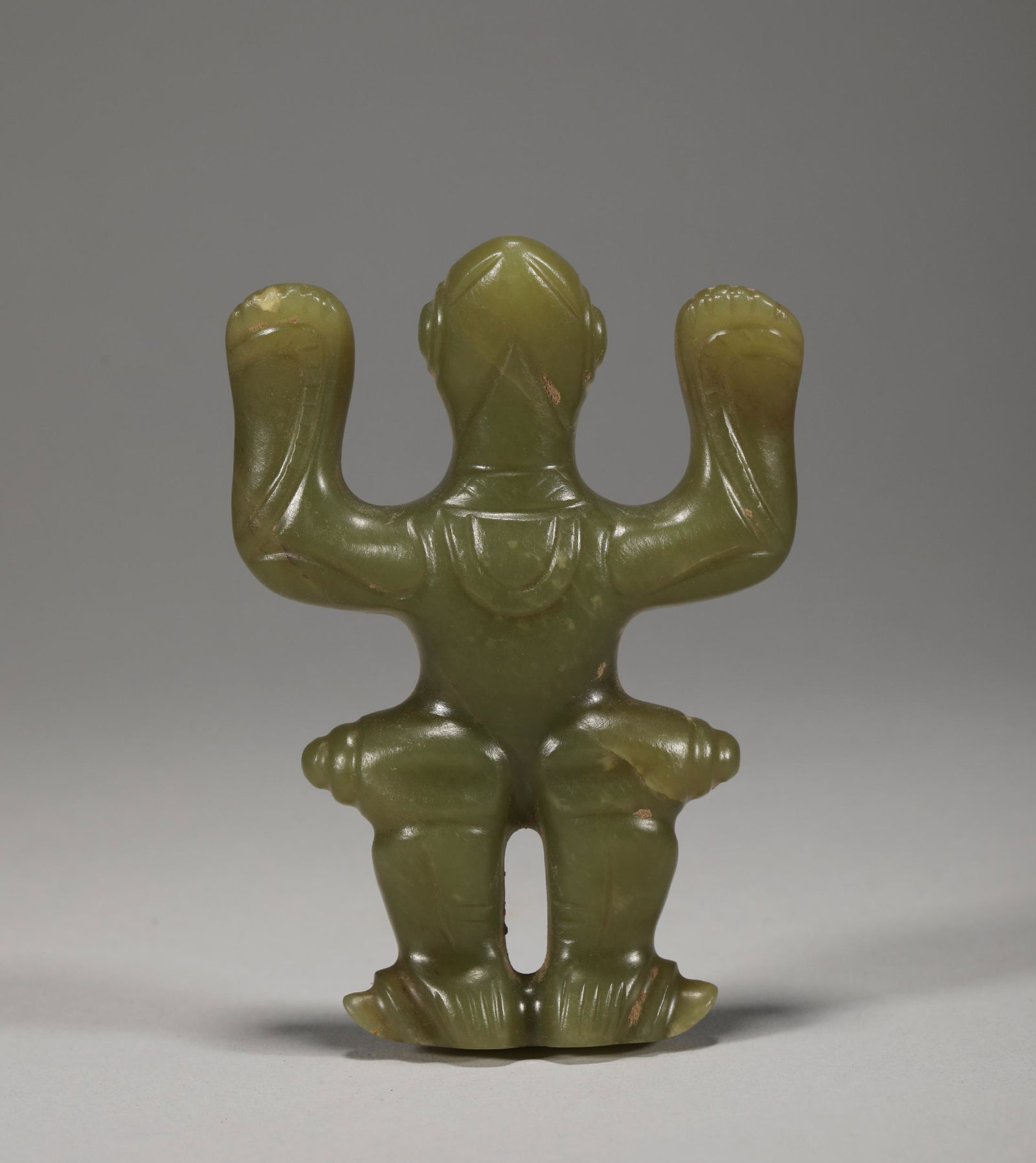 Chinese Red Mountain culture and black jade frogman statue 30th century ...