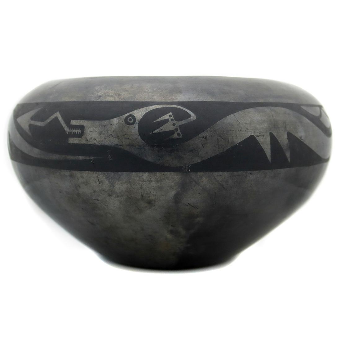 Maria Martinez Large Bowl, Avanyu Design C. 1920s