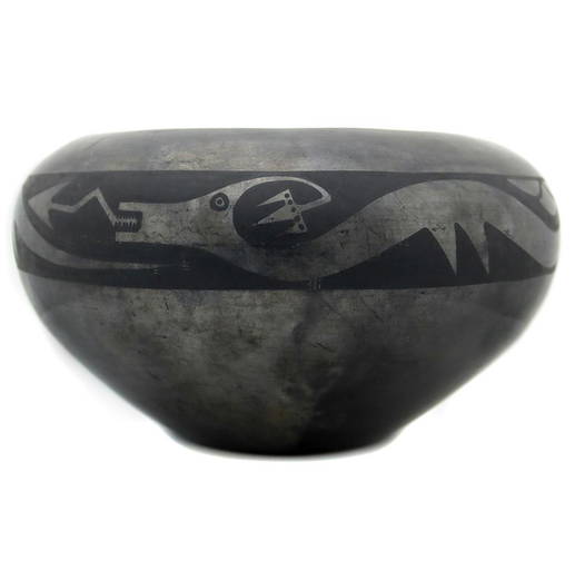 Maria Martinez Large Bowl, Avanyu Design C. 1920s