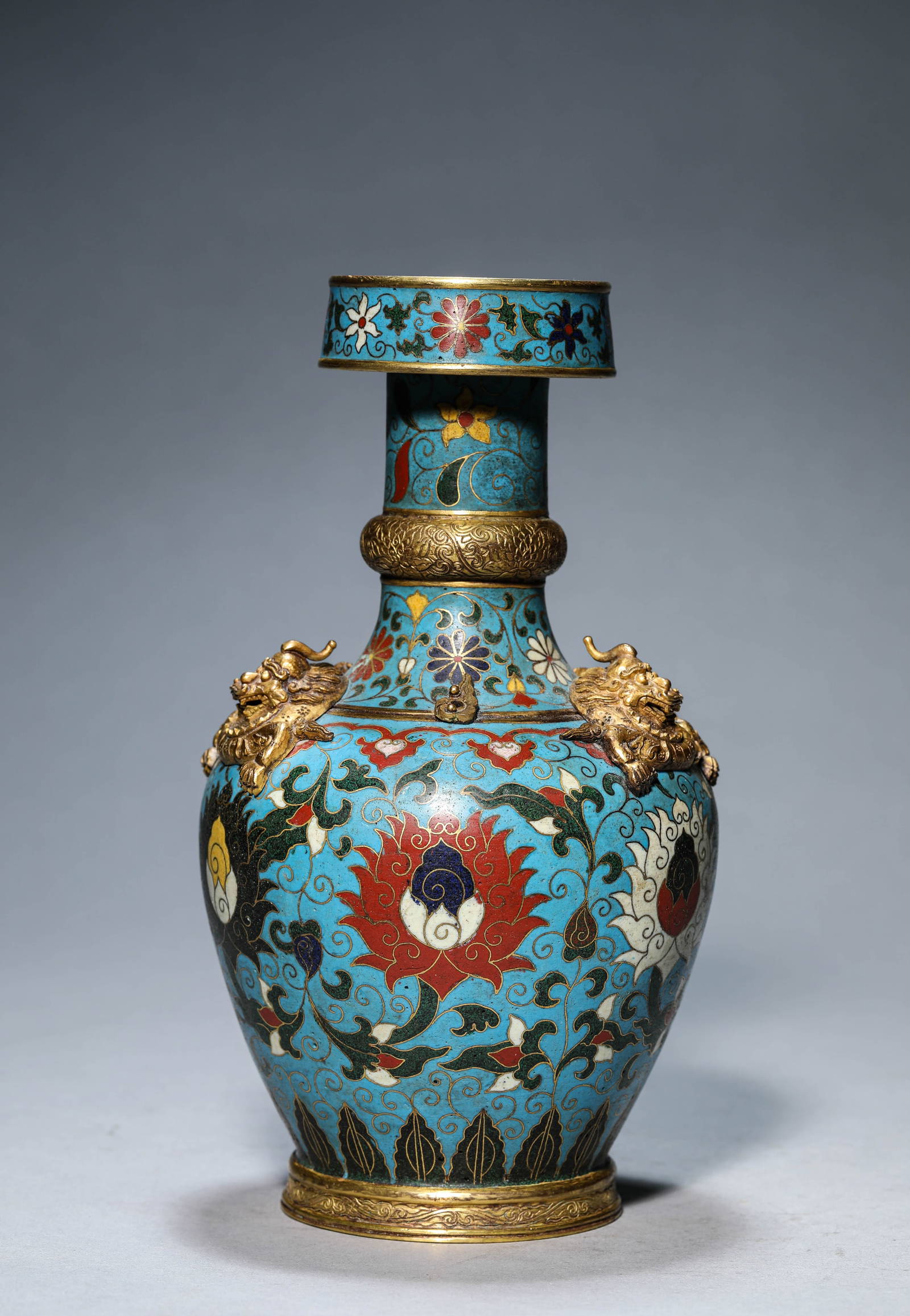 A Cloisonne Enamel Interlock Branches Vase Auction