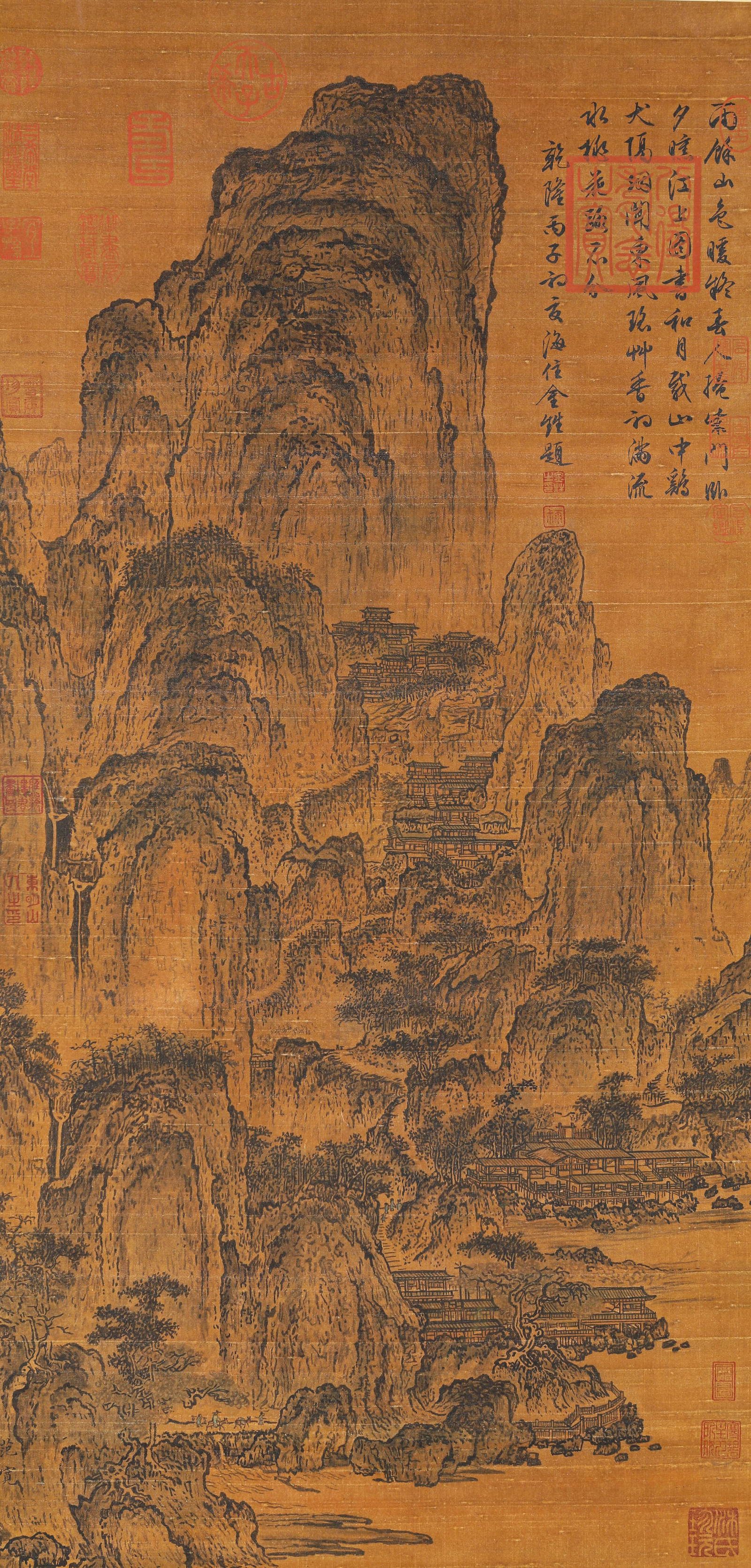 A Chinese Scroll Painting Of Mountains And Rivers By Fan Kuan Auction
