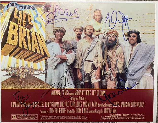 Monty Python The Life Of Brian Signed Lobby Card