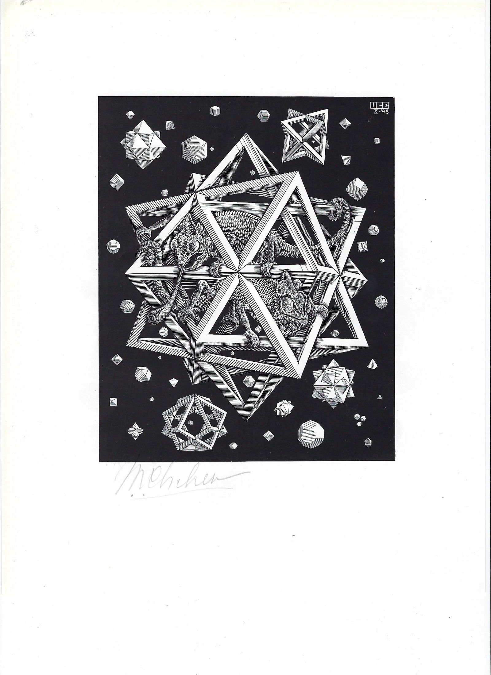 M.C. Escher signed print - Oct 31, 2020 | Heroes & Legends in CA