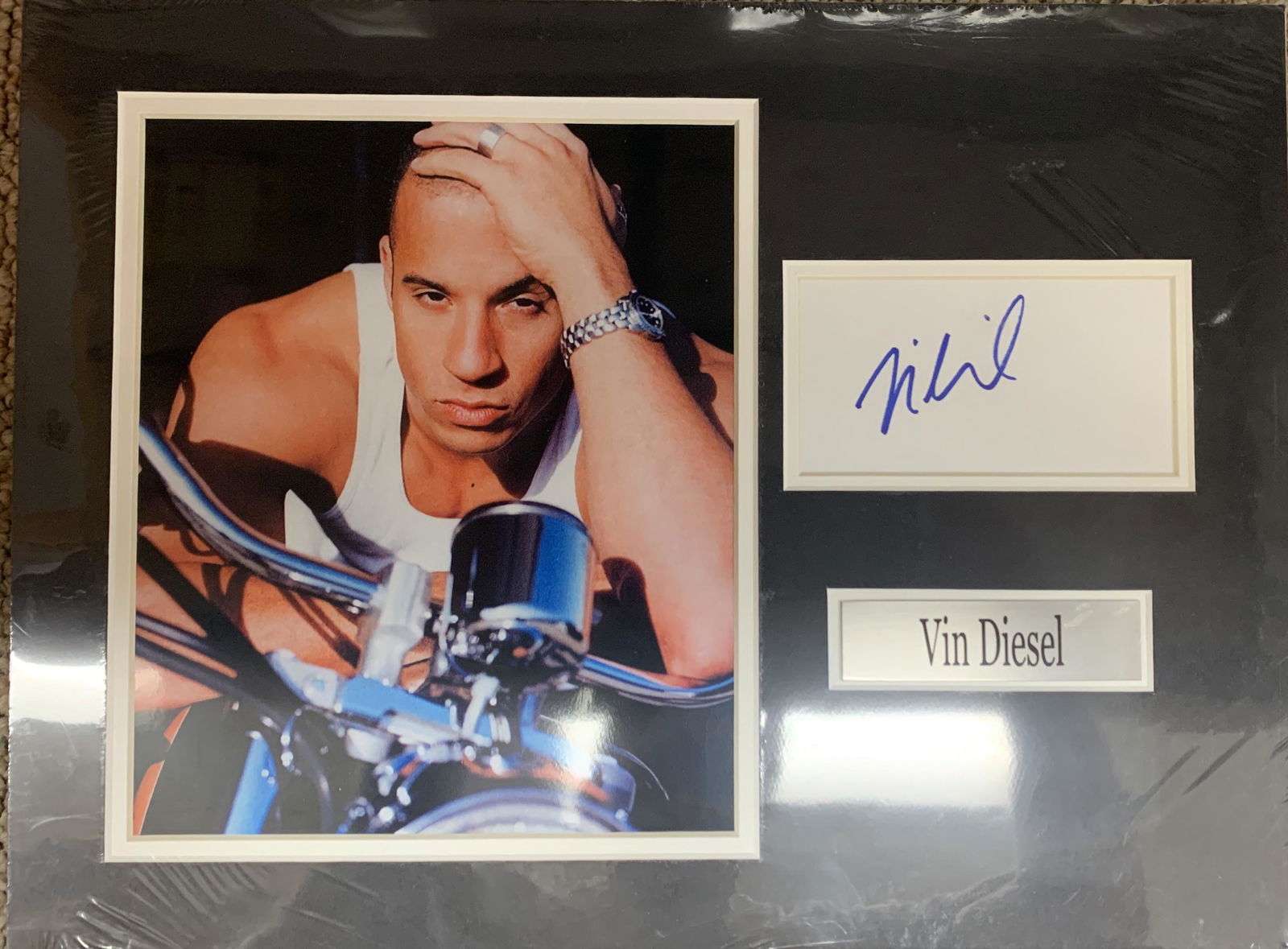Vin Diesel Signature Cut And Photo Collage