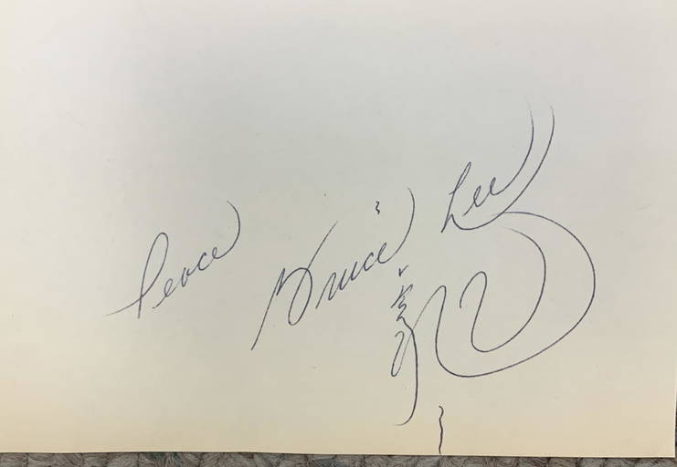 Bruce Lee Original Signature