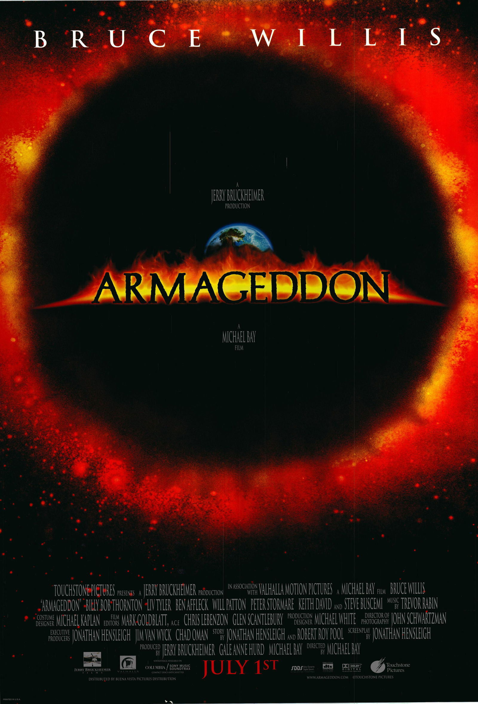 Armageddon 1998 Original One Sheet Poster