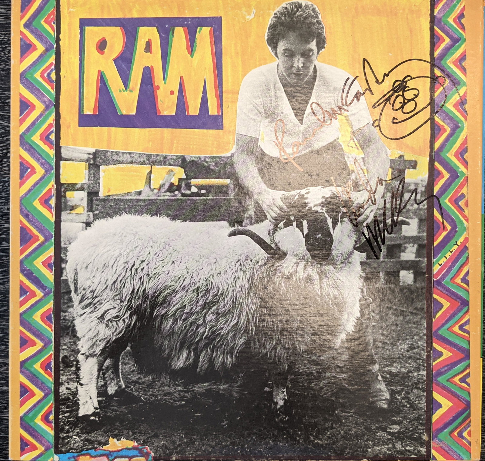 Paul And Linda Mccartney Ram Signed Album