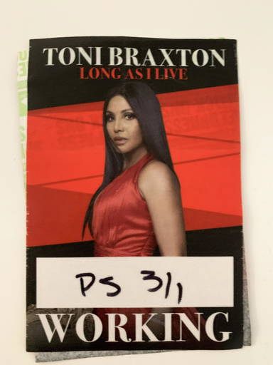 Toni Braxton Long As I Live Working Backstage Pass