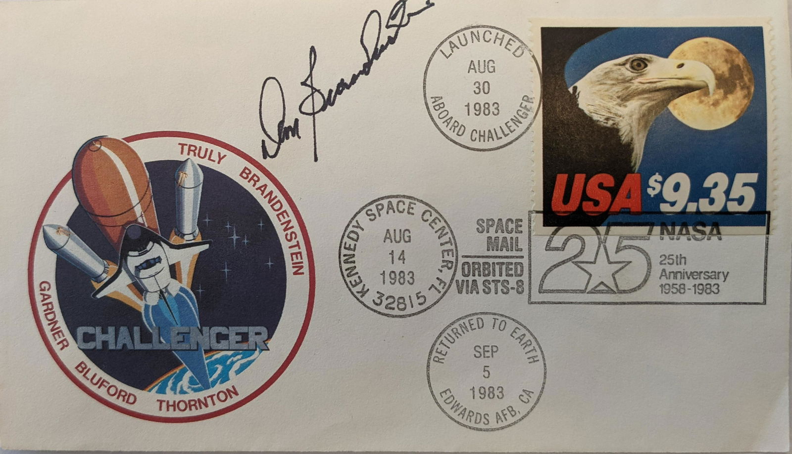 Daniel Brandenstein Signed NASA 25th Anniversary (#0301) on Aug 12 ...