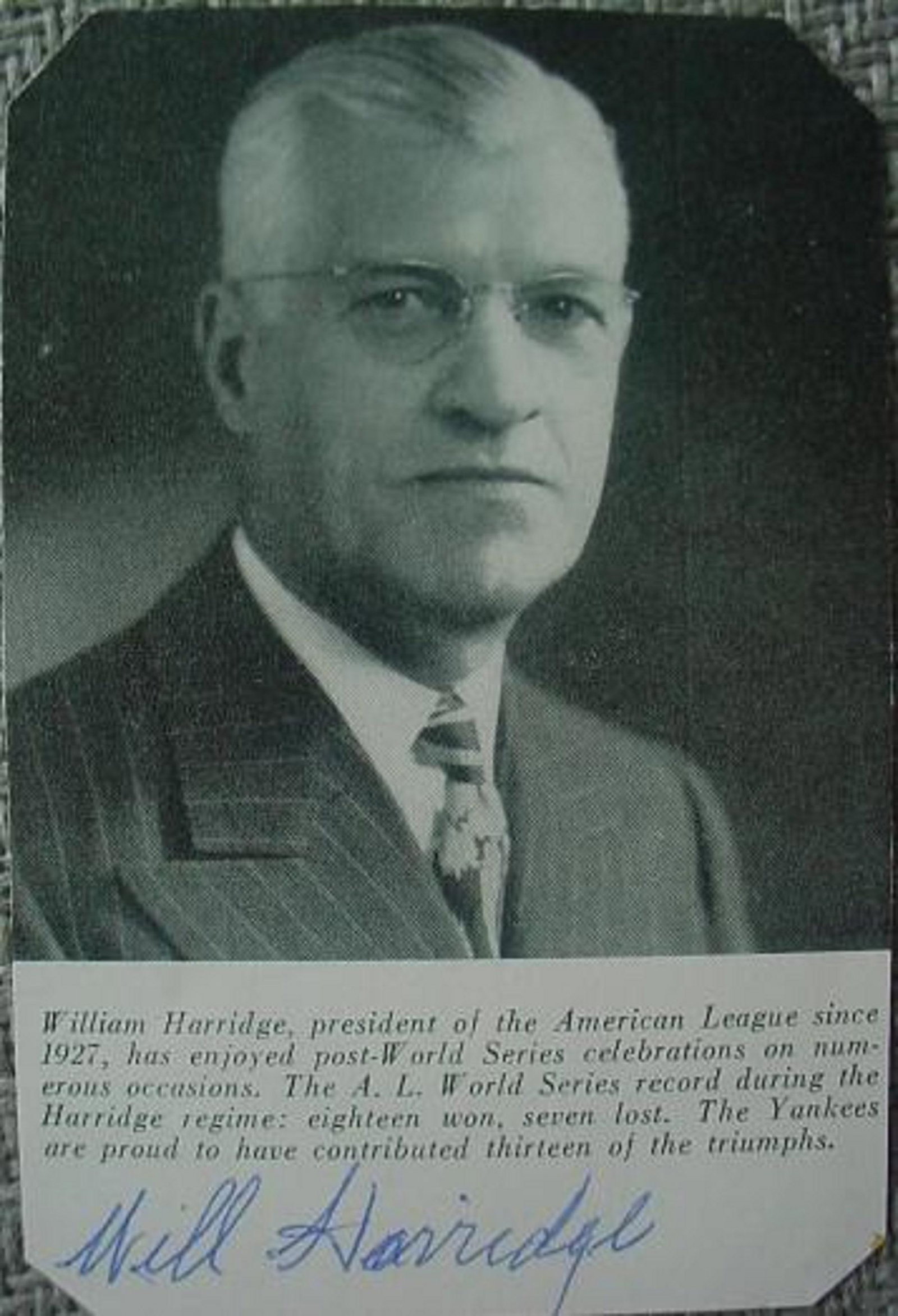 William Harridge signed magazine photo (#0087) on Aug 20, 2021 | Heroes ...