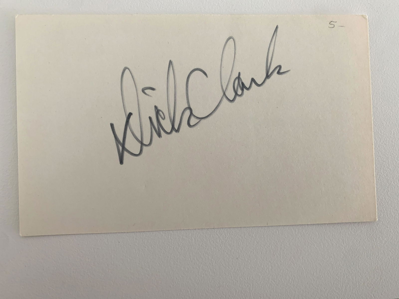Dick Clarence Clark Original Signature