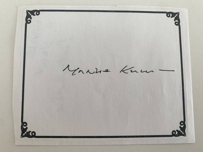 Maxine Kumin Original Signature