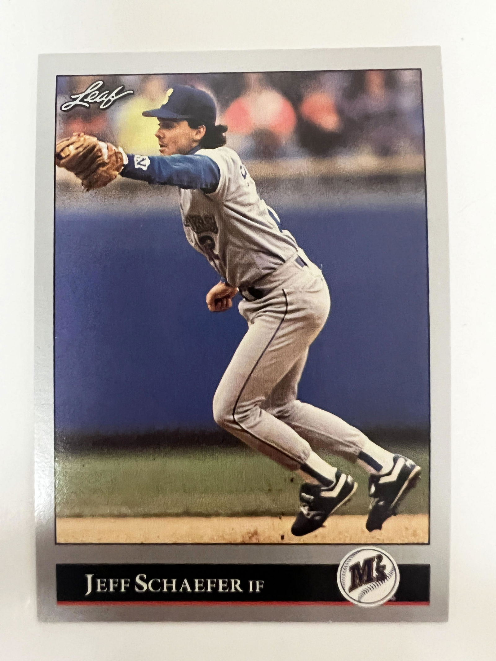 Seattle Mariners Jeff Schaefer 1992 Leaf Trading Card