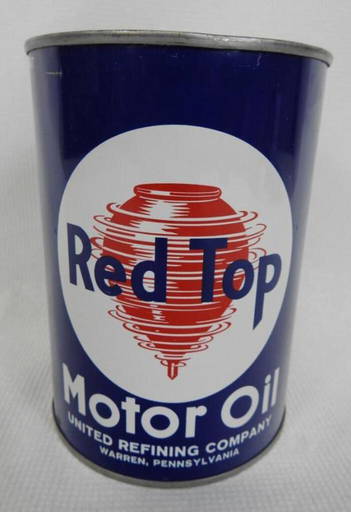 Red Top Motor Oil Quart Can