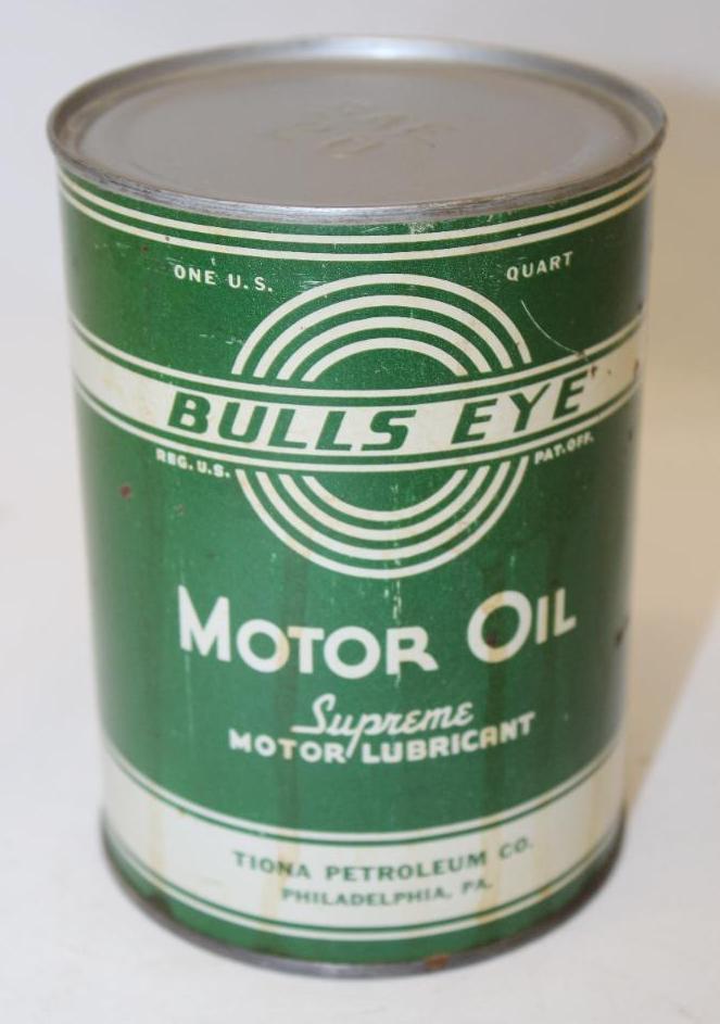 Tiona Bullseye Metal 1 Quart Motor Oil Can Auction