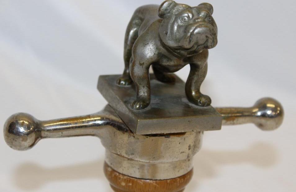 British Bulldog Radiator Mascot Hood Ornament On Dog Bone Cap Auction