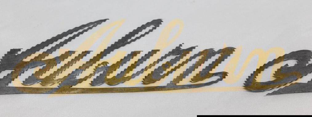 Auburn Motor Car Co Brass Radiator Script Emblem