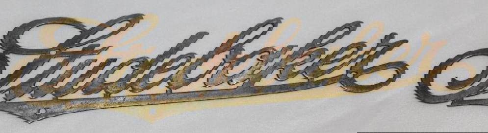 Studebaker Motor Car Co Brass Radiator Script Emblem