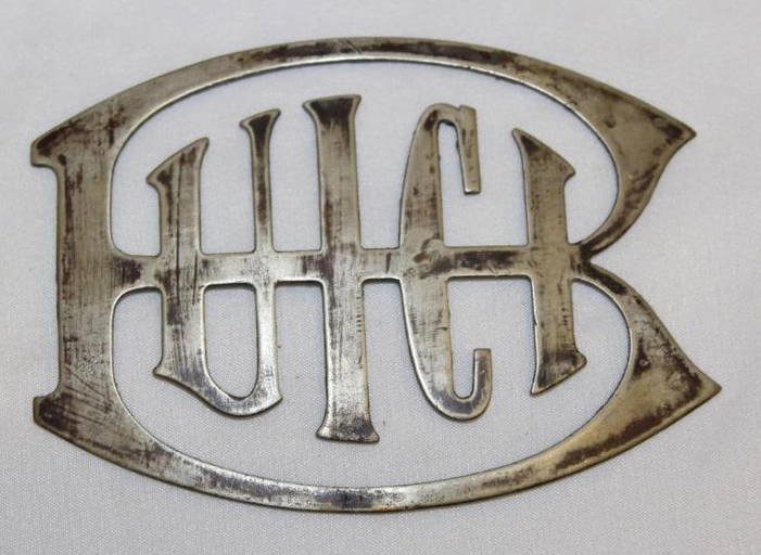 Buick Motor Car Co Brass Radiator Script Emblem