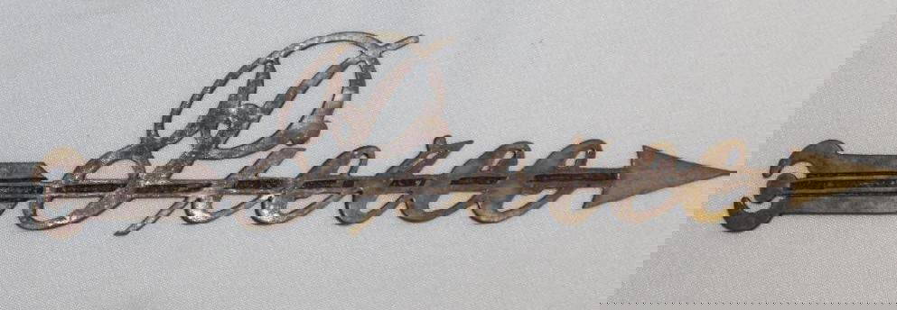 Pierce Arrow Brass Radiator Script Emblem-large Auction