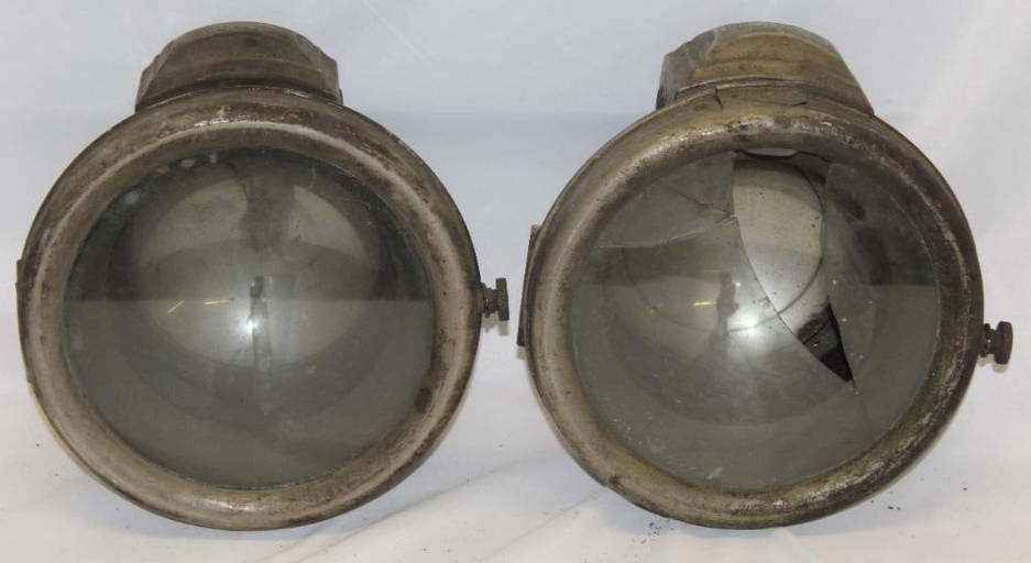 Pair Of Brass Castle Model 1207 Headlights